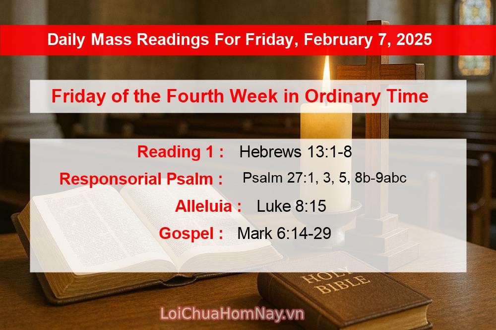 Daily Mass Readings For Friday, February 7, 2025 (Readings, Gospel, and ...