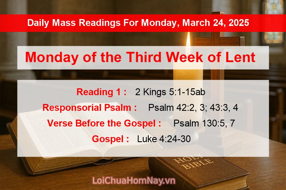 Daily Mass Readings For Monday, March 24, 2025 (Readings, Gospel, and ...