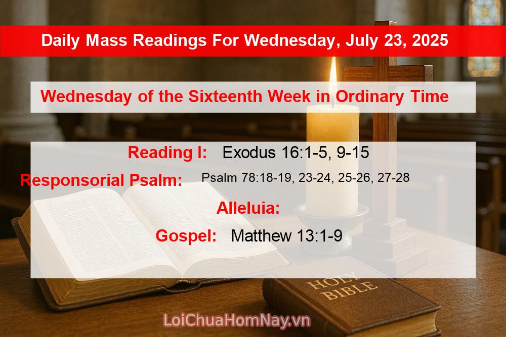 Daily Mass Readings For Wednesday, July 23, 2025 (Readings, Gospel, and Reflection)