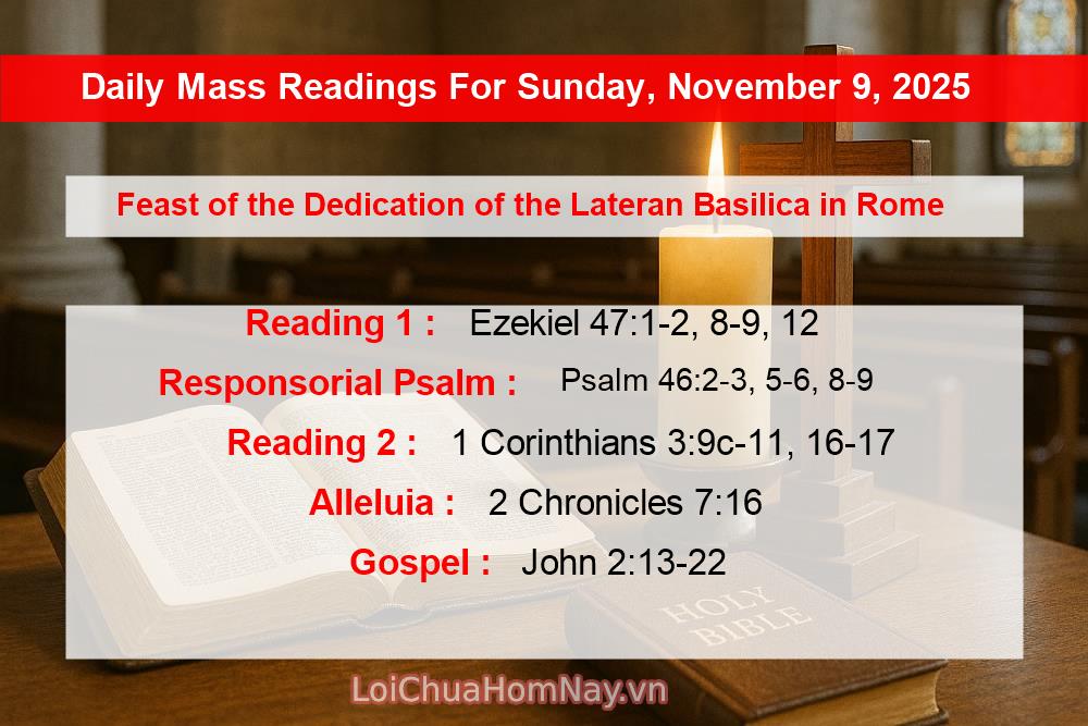 Daily Mass Readings For Sunday, November 9, 2025 (Readings, Gospel, and ...